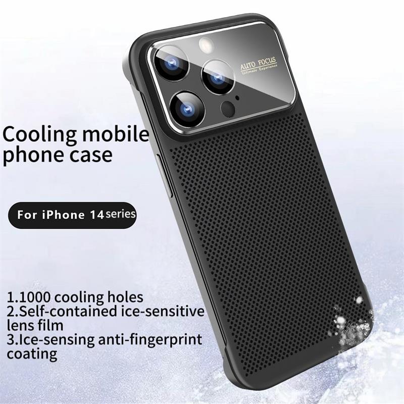 For iPhone 14 Borderless Big Window Cooling Phone Case – misshopee